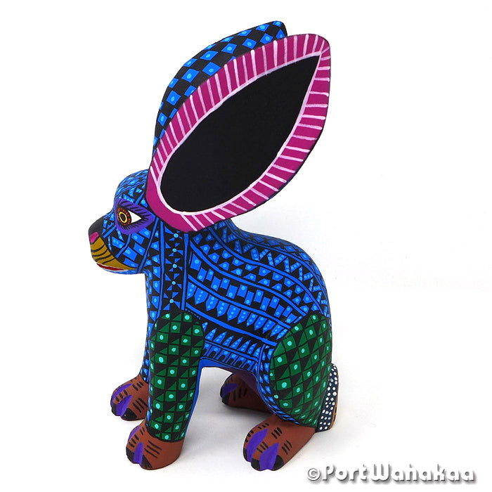 Animalitos Tartan Aztec Rabbit Artist - Lauro Ramirez